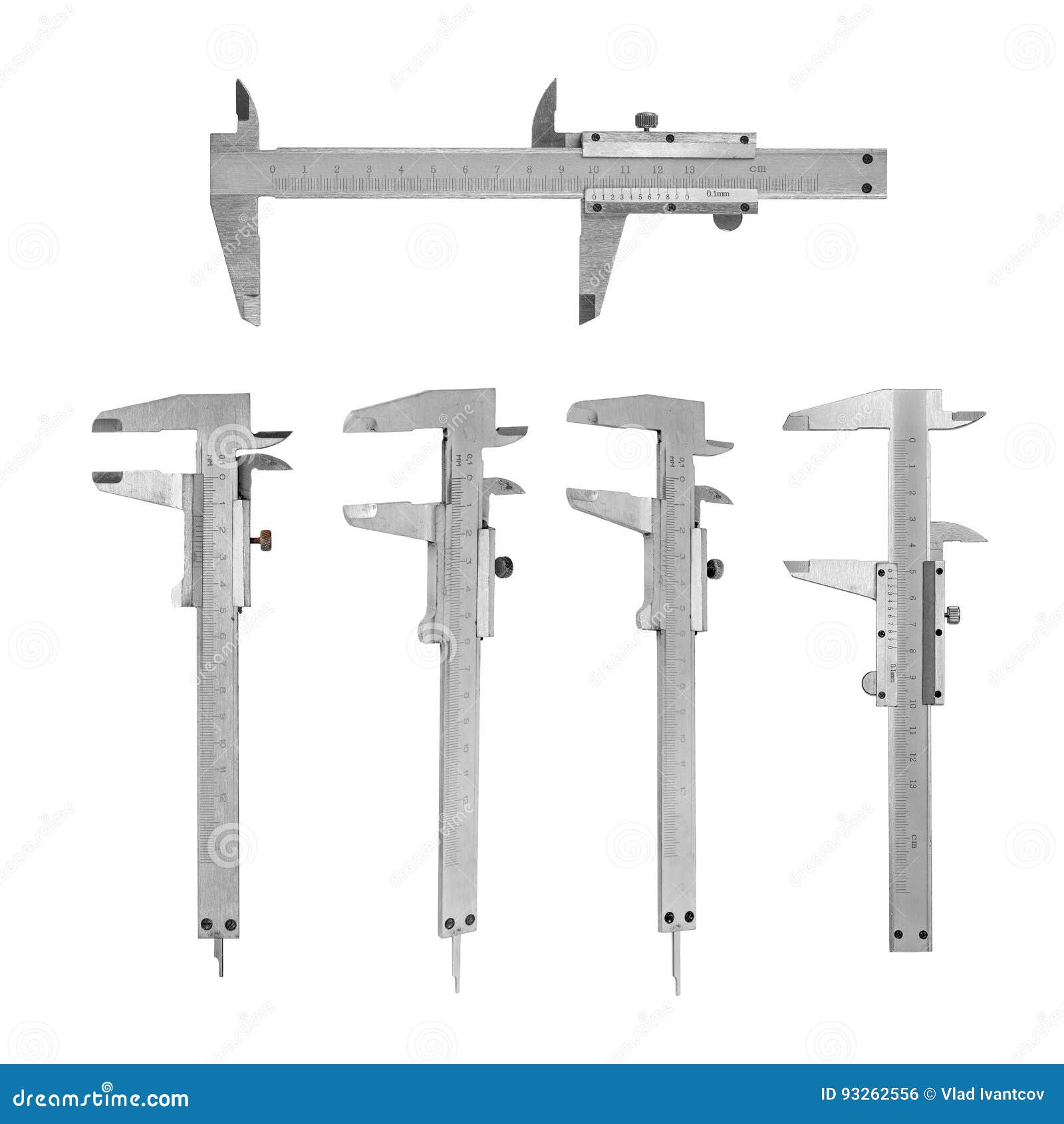 Metal vernier caliper stock photo. Image of industrial - 93262556