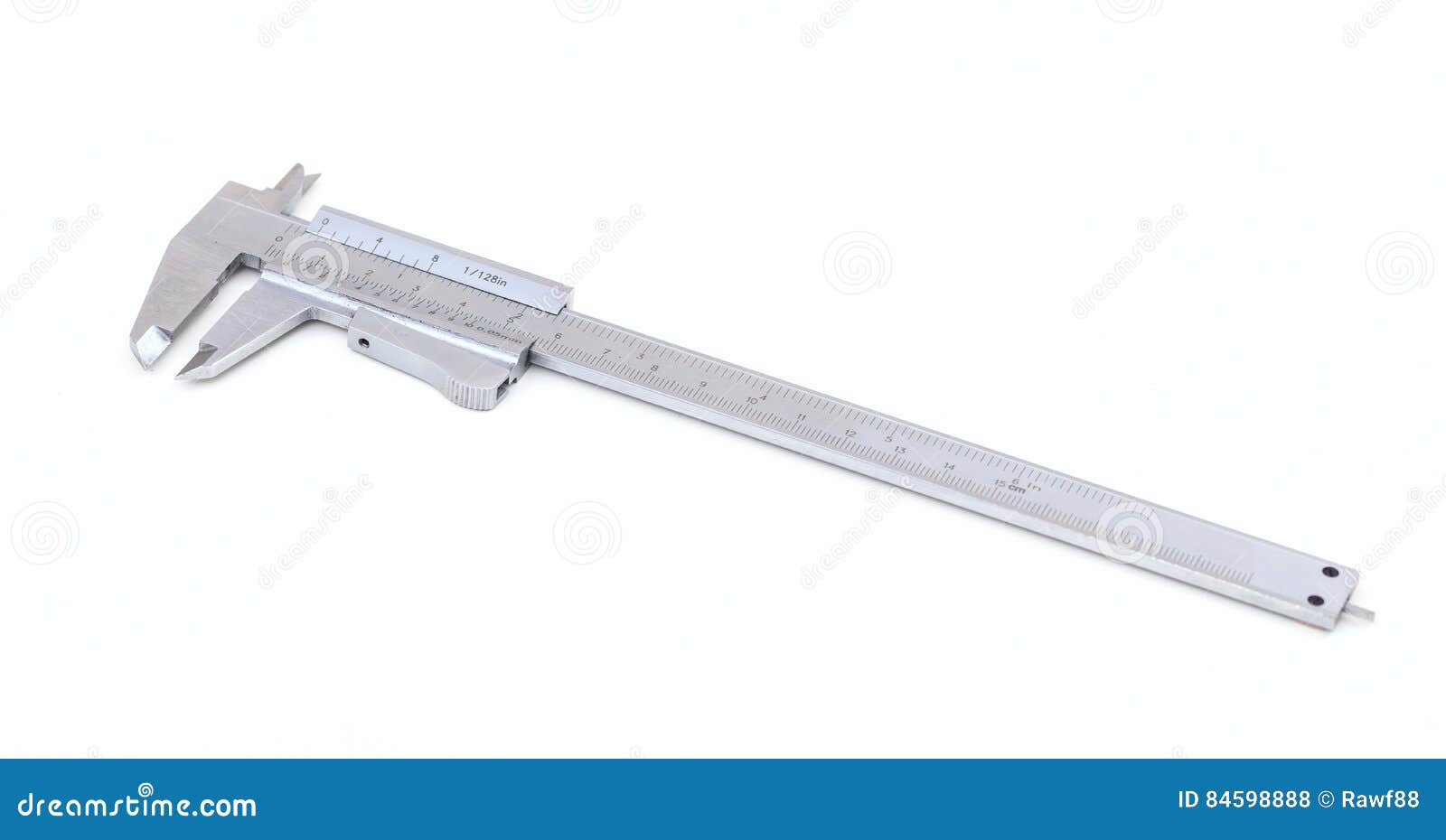 Metal Vernier Calliper on White Background Stock Photo - Image of steel ...