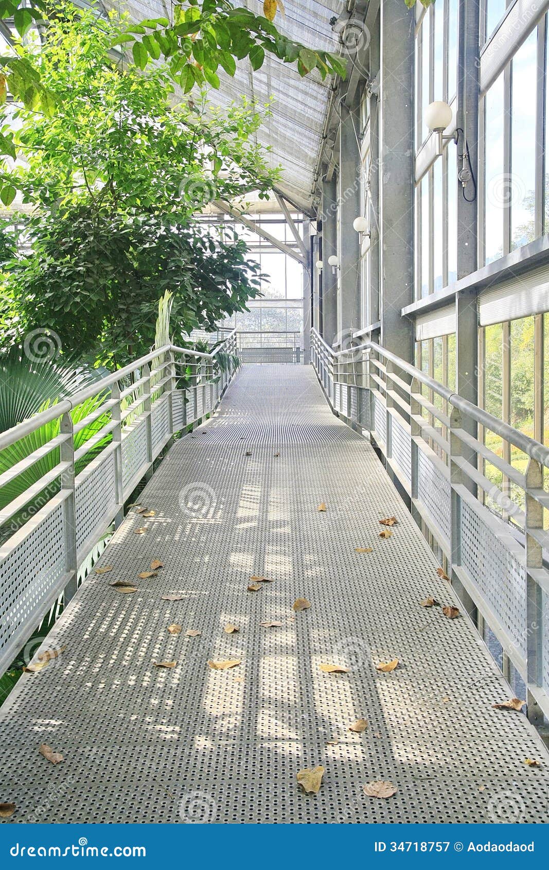 Metal walk way stock image. Image of interior, frame - 34718757