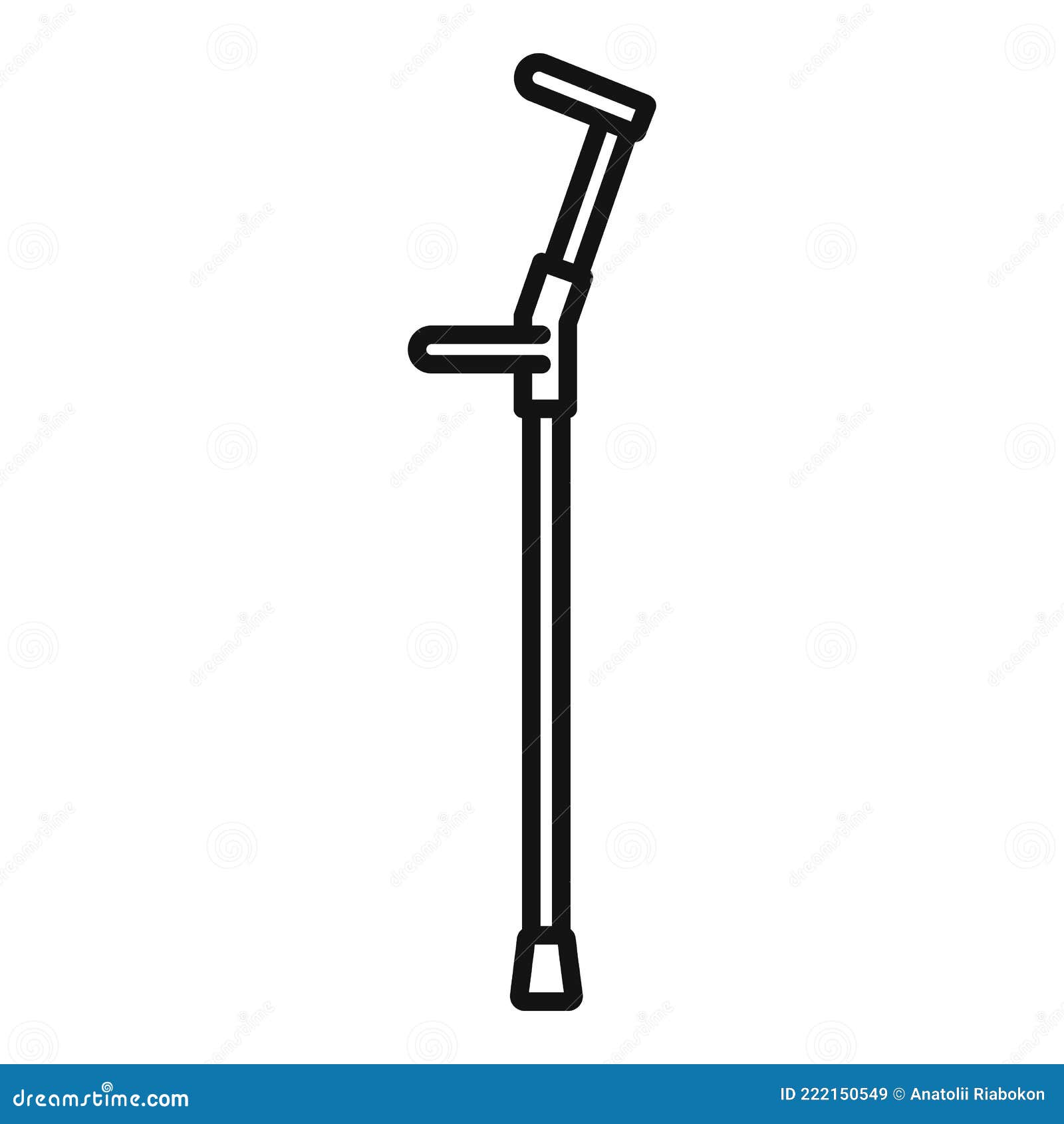 Metal Walking Stick Icon, Outline Style Stock Vector - Illustration of ...