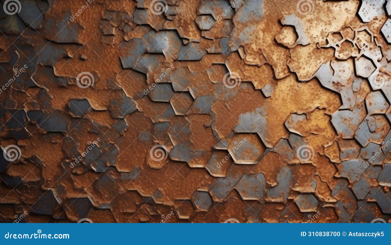 Metal Wall Covered with Rust. Stock Illustration - Illustration of ...