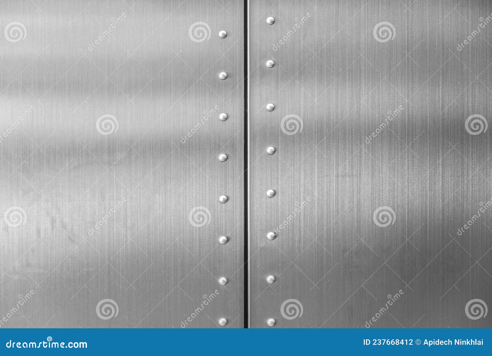 Metal Wall with Installed Rivets Stock Photo - Image of fastener, piece ...