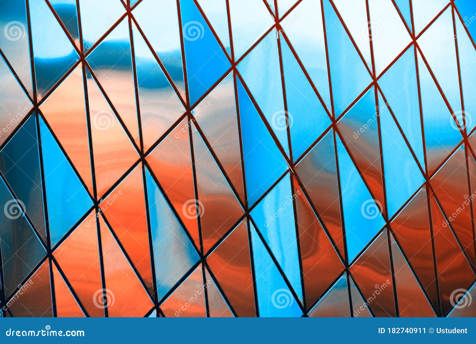 Metal wall of triangles stock image. Image of modern - 182740911