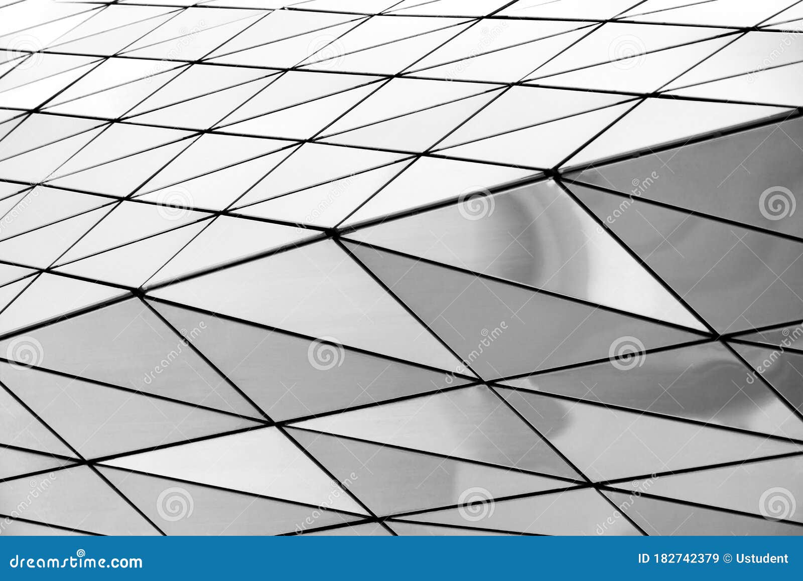 Metal wall of triangles stock image. Image of contemporary - 182742379