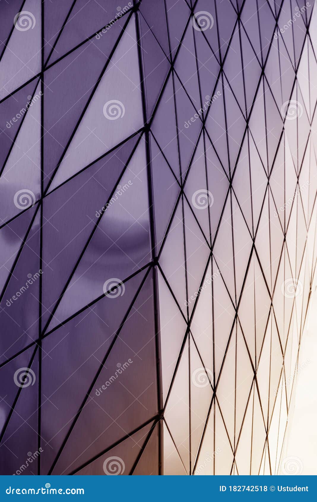 Metal wall of triangles stock photo. Image of cladding - 182742518