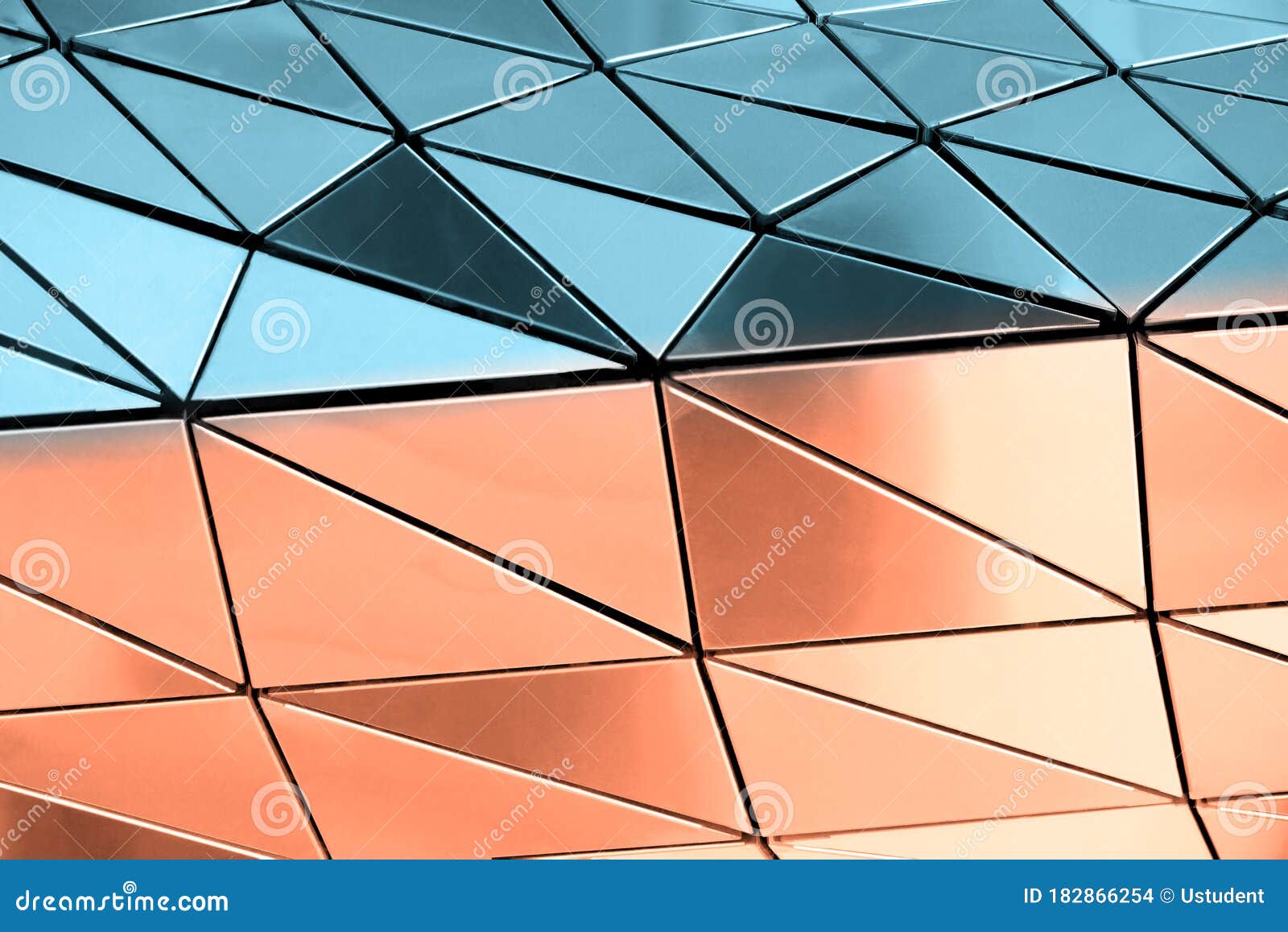Metal wall of triangles stock photo. Image of engineering - 182866254