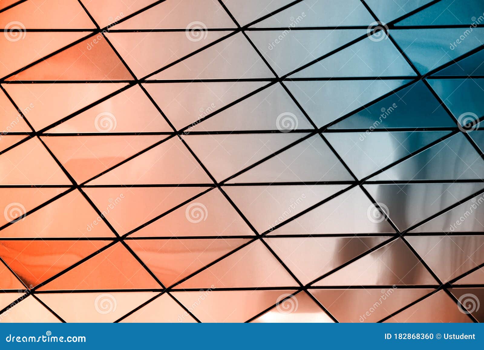 Metal wall of triangles stock photo. Image of development - 182868360