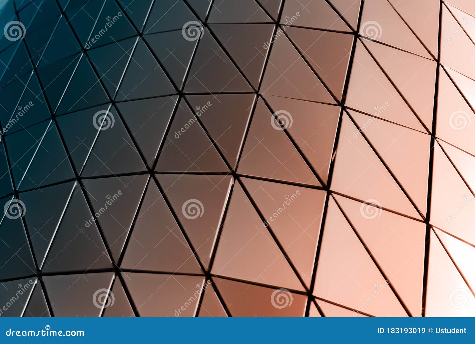 Metal wall of triangles stock image. Image of grey, color - 183193019