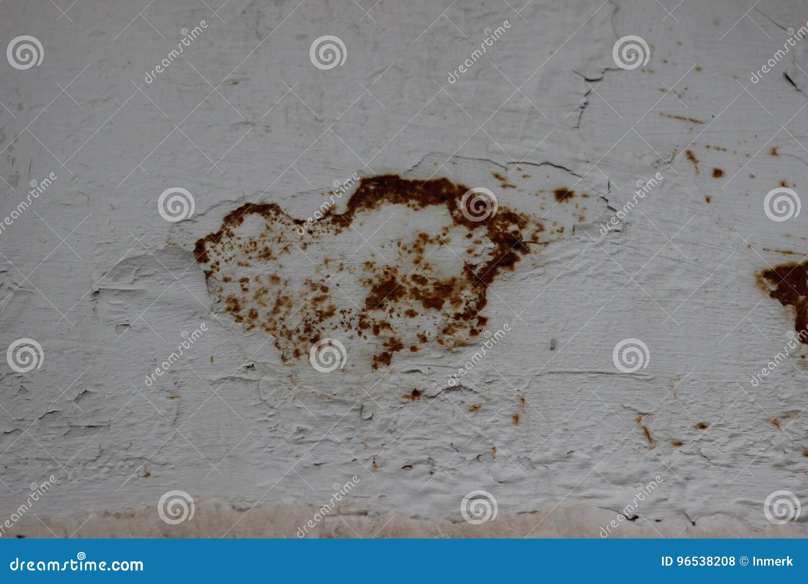 Metal Wall with Rust and Old White Paint Texture Stock Photo - Image of ...