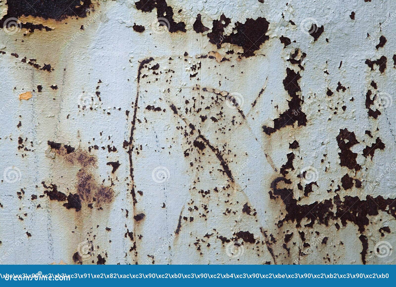 Metal Wall with Shabby Plaster Stock Image - Image of metallic ...