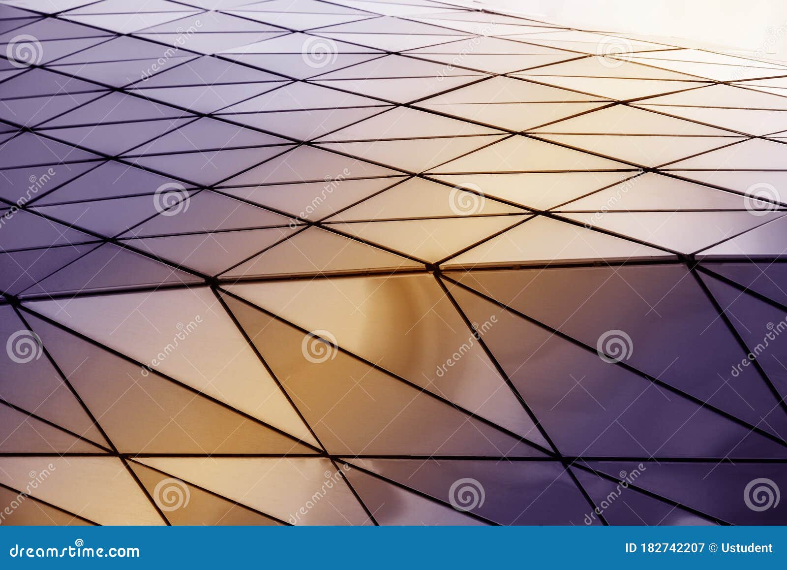 Metal wall of triangles stock image. Image of material - 182742207