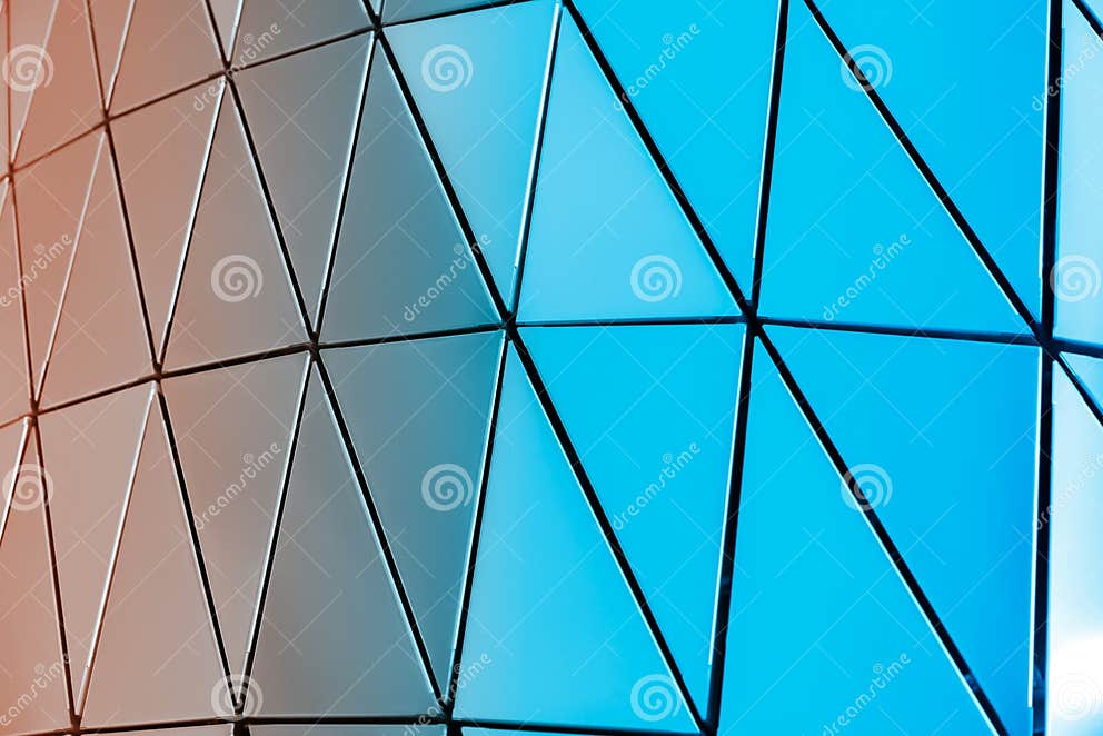 Metal wall of triangles stock photo. Image of modern - 183192720