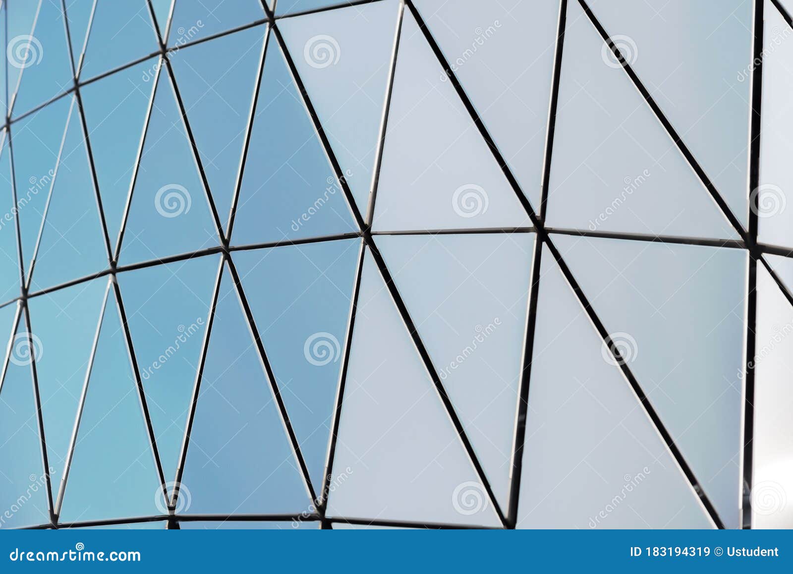 Metal wall of triangles stock image. Image of estate - 183194319