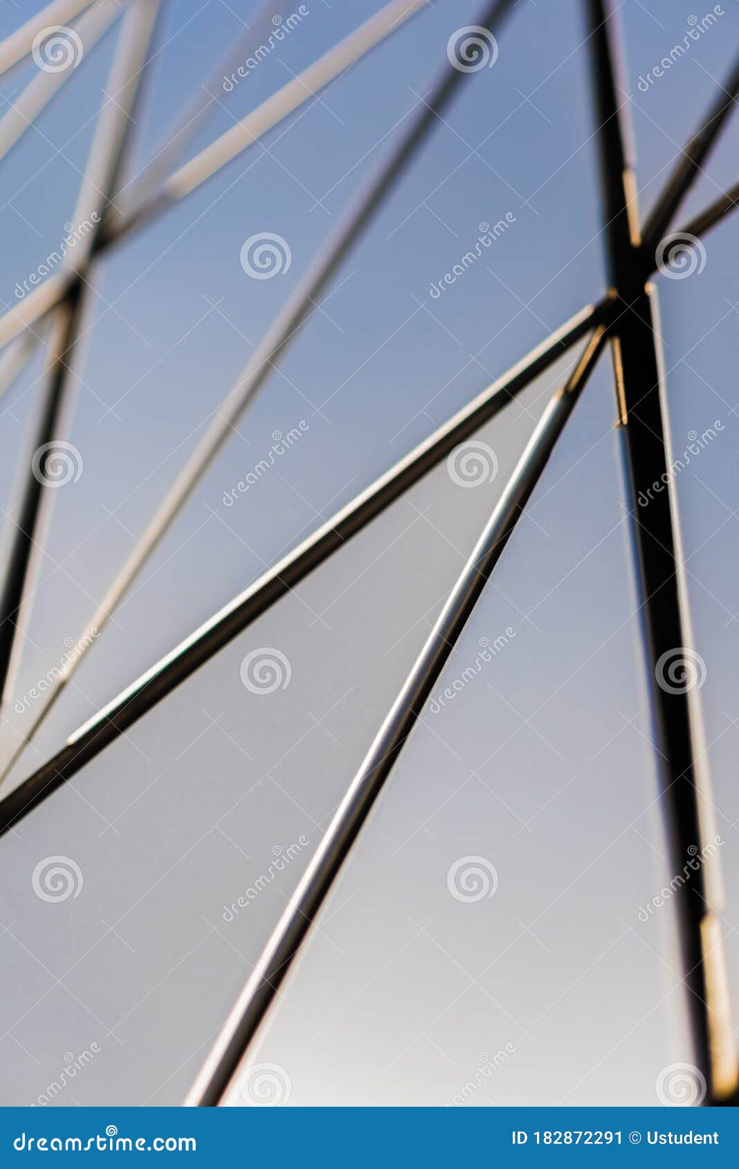 Metal wall of triangles stock image. Image of perspective - 182872291