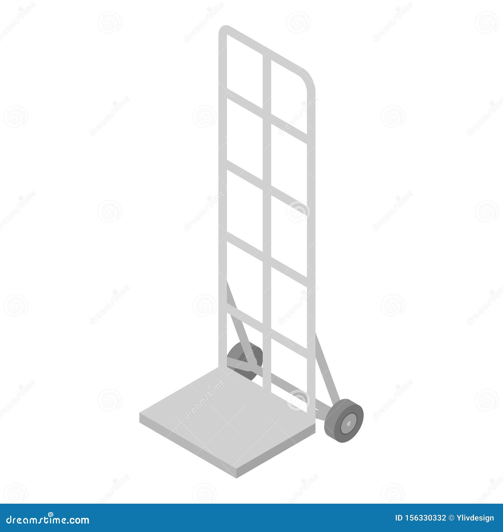 Metal Warehouse Cart Icon, Isometric Style Stock Vector - Illustration ...