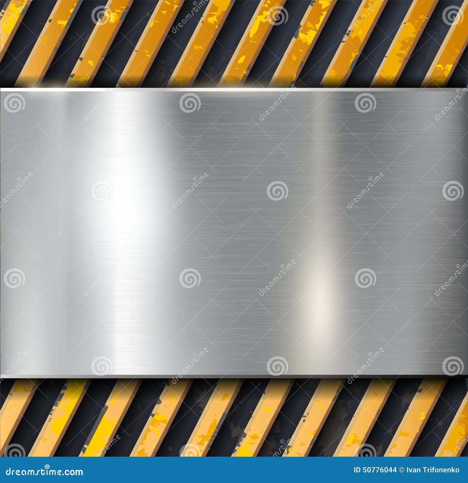 Metal warning background stock vector. Illustration of metallic - 50776044