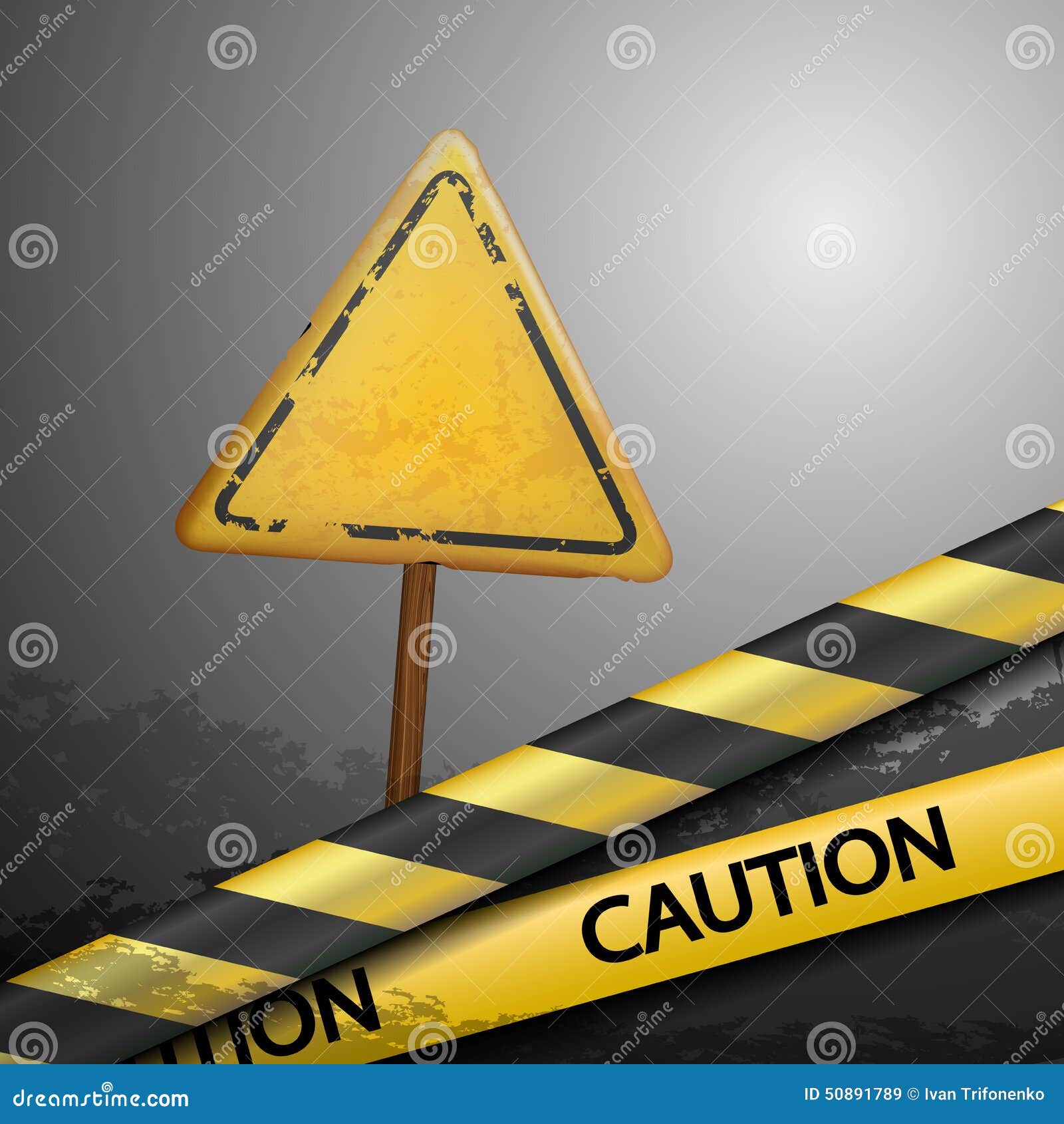 Metal warning sign stock vector. Illustration of alarm - 50891789