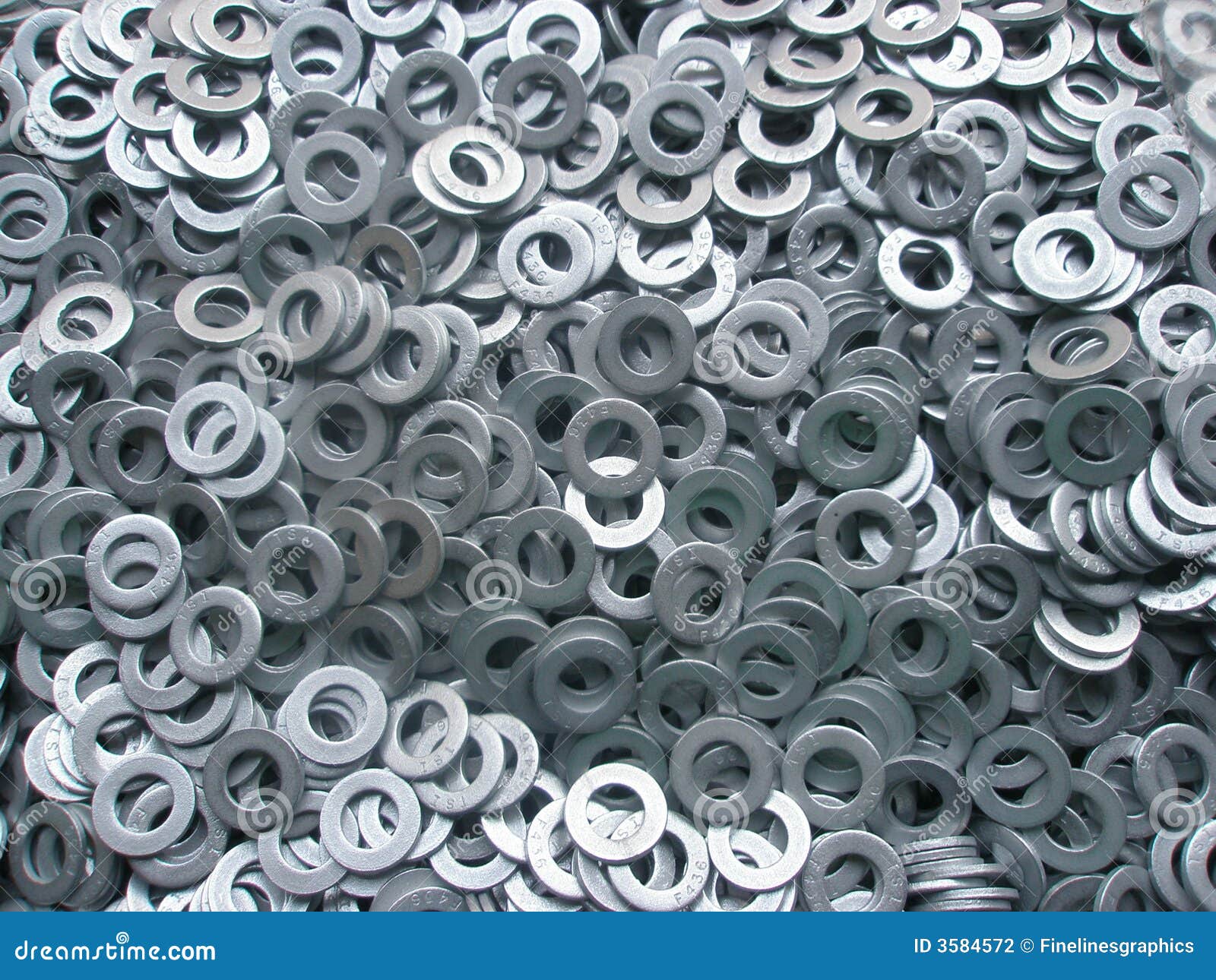 Metal Washers 2 stock photo. Image of stamping, silver - 3584572