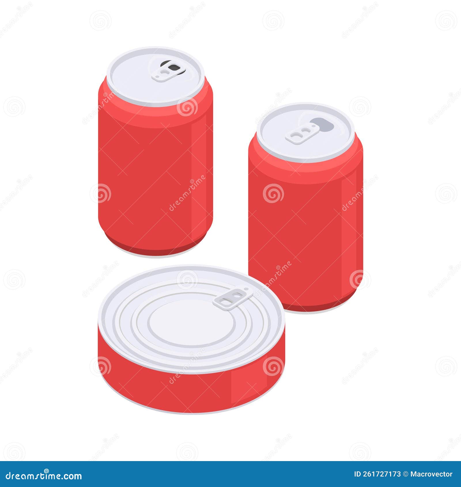 Metal Waste Vector Illustration. Home Stuff - Canned Goods, Tins, Keys ...