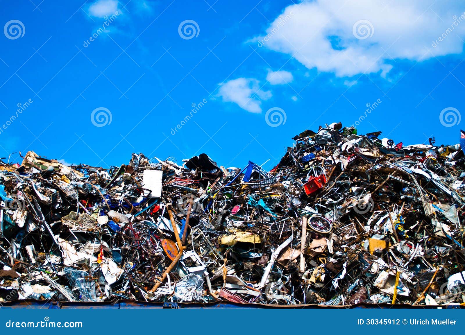 Metal waste stock photo. Image of rubbish, junkyard, scrap - 30345912