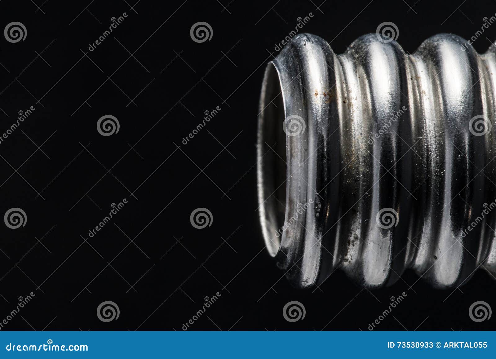 Metal wavy tube stock image. Image of metal, tube, black - 73530933