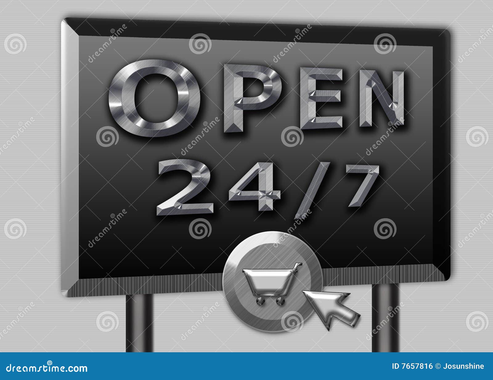 Metal Web Shopping Cart Sign Stock Illustration - Illustration of ...