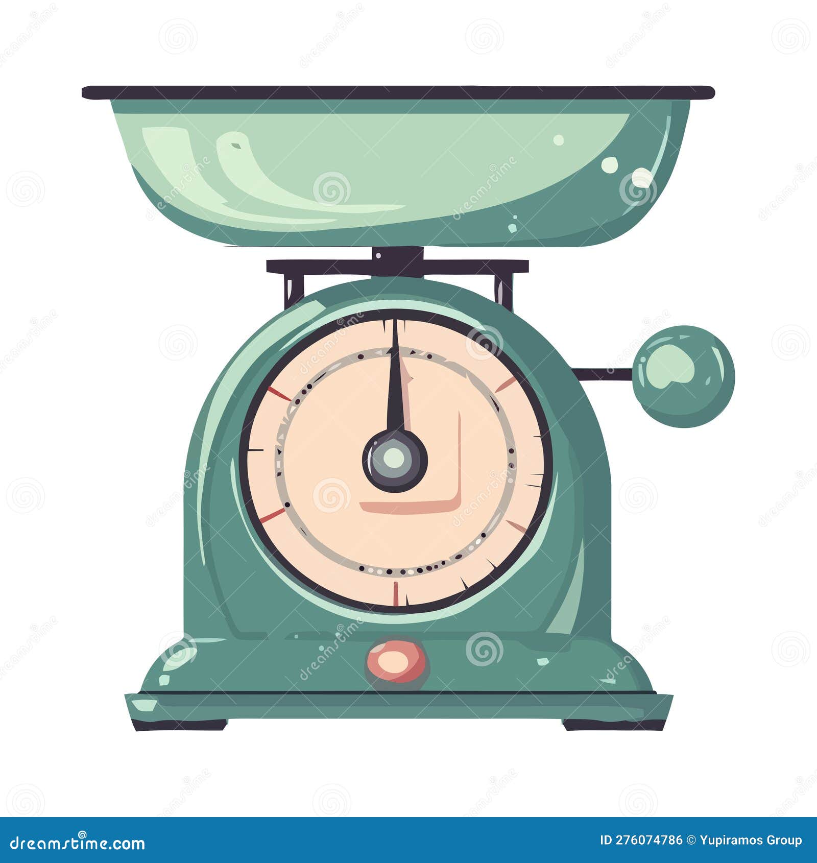 Metal Weight Scale Device Kitchen Stock Vector - Illustration of ...