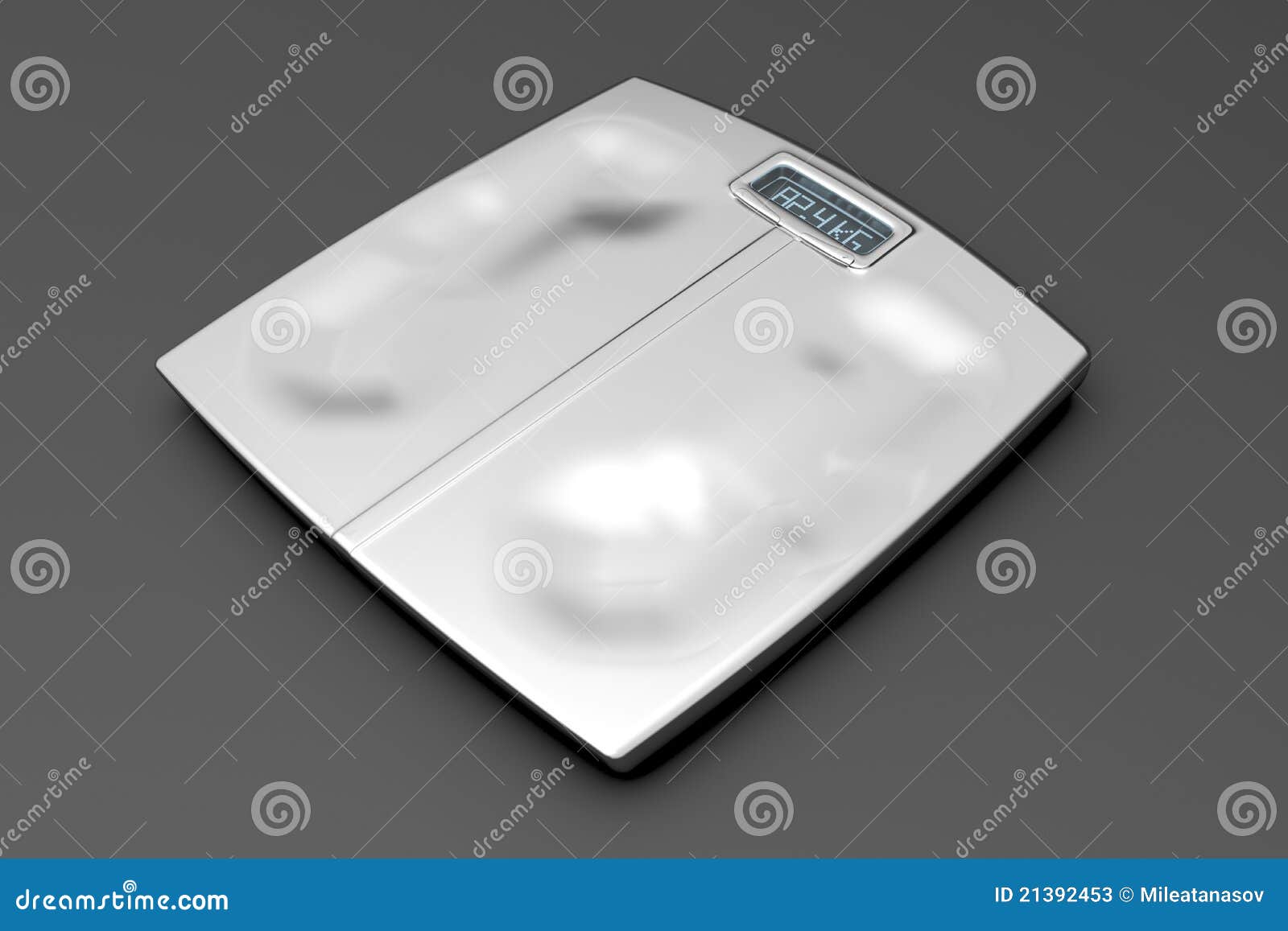 Metal Weight Scale with Footprints Stock Illustration - Illustration of ...