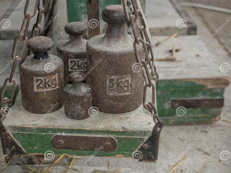 Metal weights stock image. Image of gravitational, gravity - 221029875