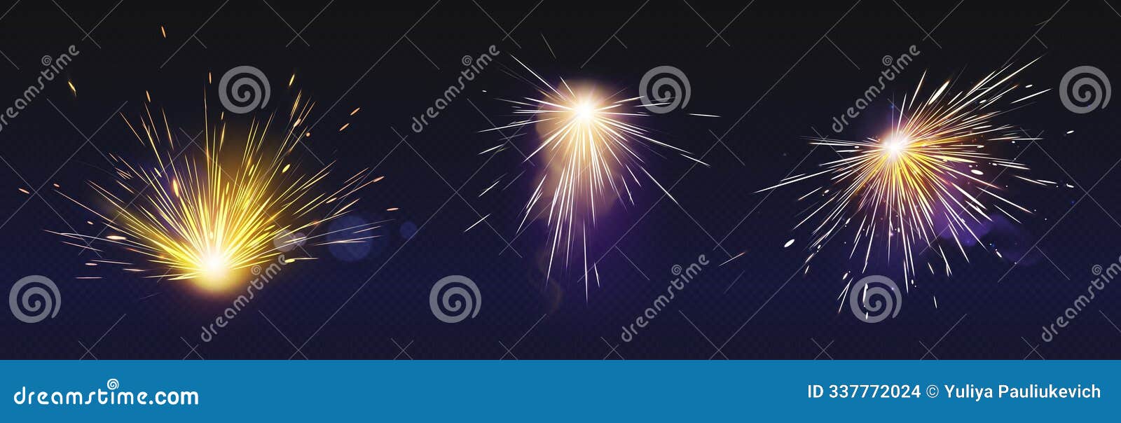Weld Starburst Fire And Spark Effect Cartoon Vector | CartoonDealer.com ...