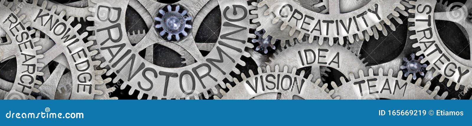 Metal Wheels with Brainstorming Concept Stock Image - Image of help ...