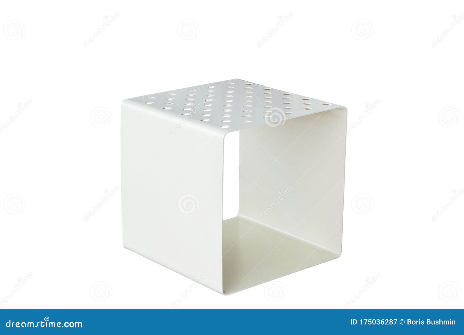 Metal White Cube on a White Background. White Cubes for Sitting on an ...