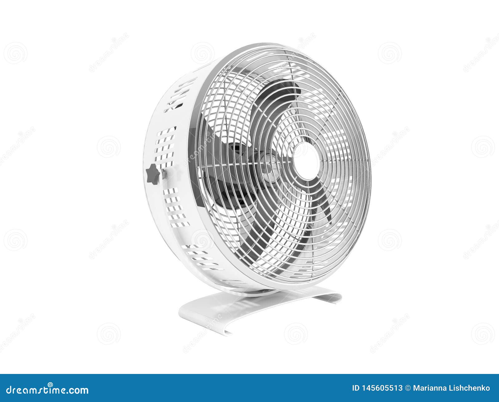 Metal White Large Fan for Cooling Rooms 3d Render on White Background ...