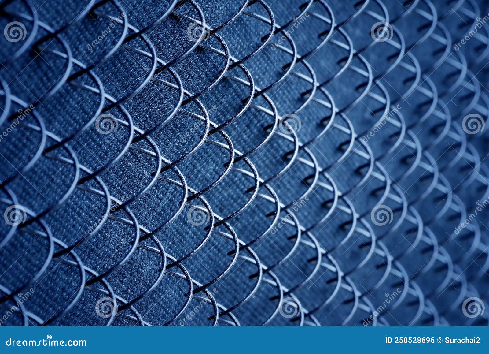 Metal Wire Mesh on Blue Abstract Background Stock Photo - Image of ...