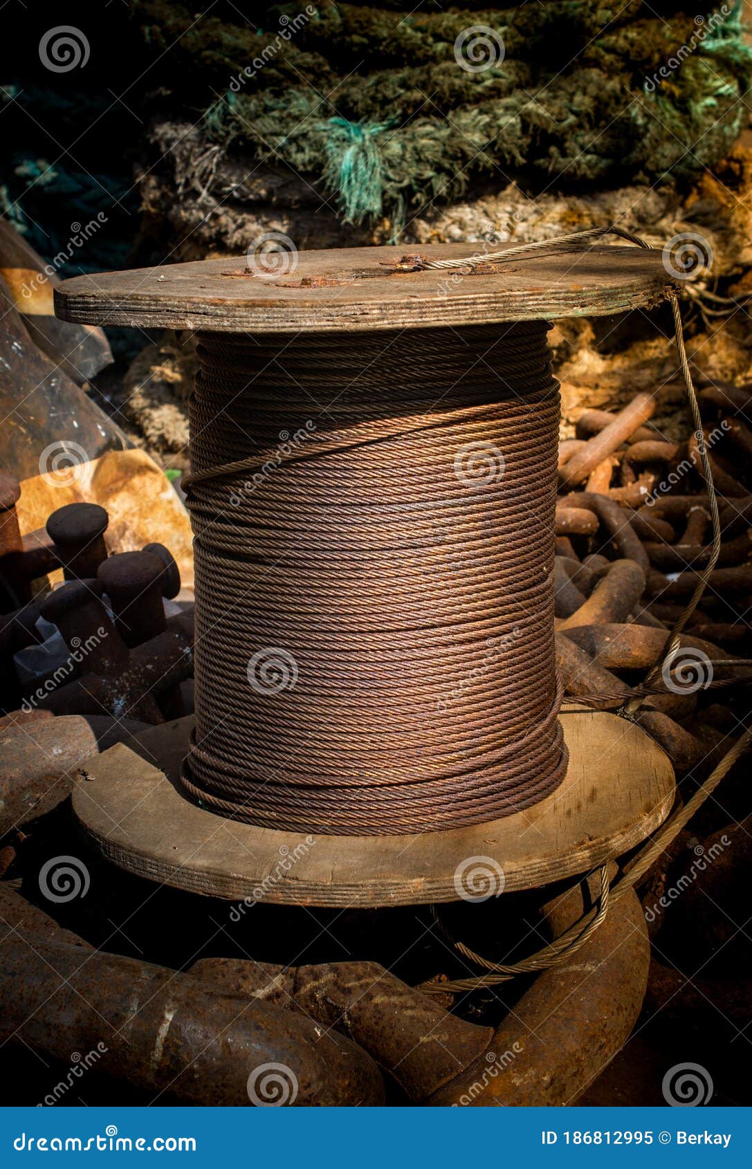 Metal Wire Roll Close-up. Pattern of Cables Stock Image - Image of ...