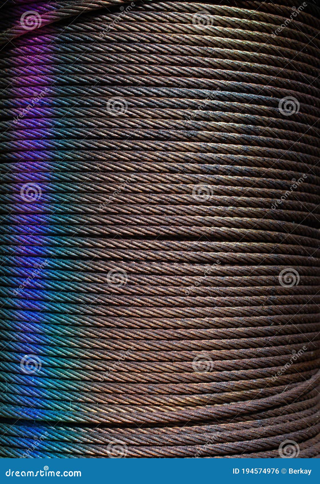 Metal Wire Roll Close-up. Pattern of Cables Stock Photo - Image of ...