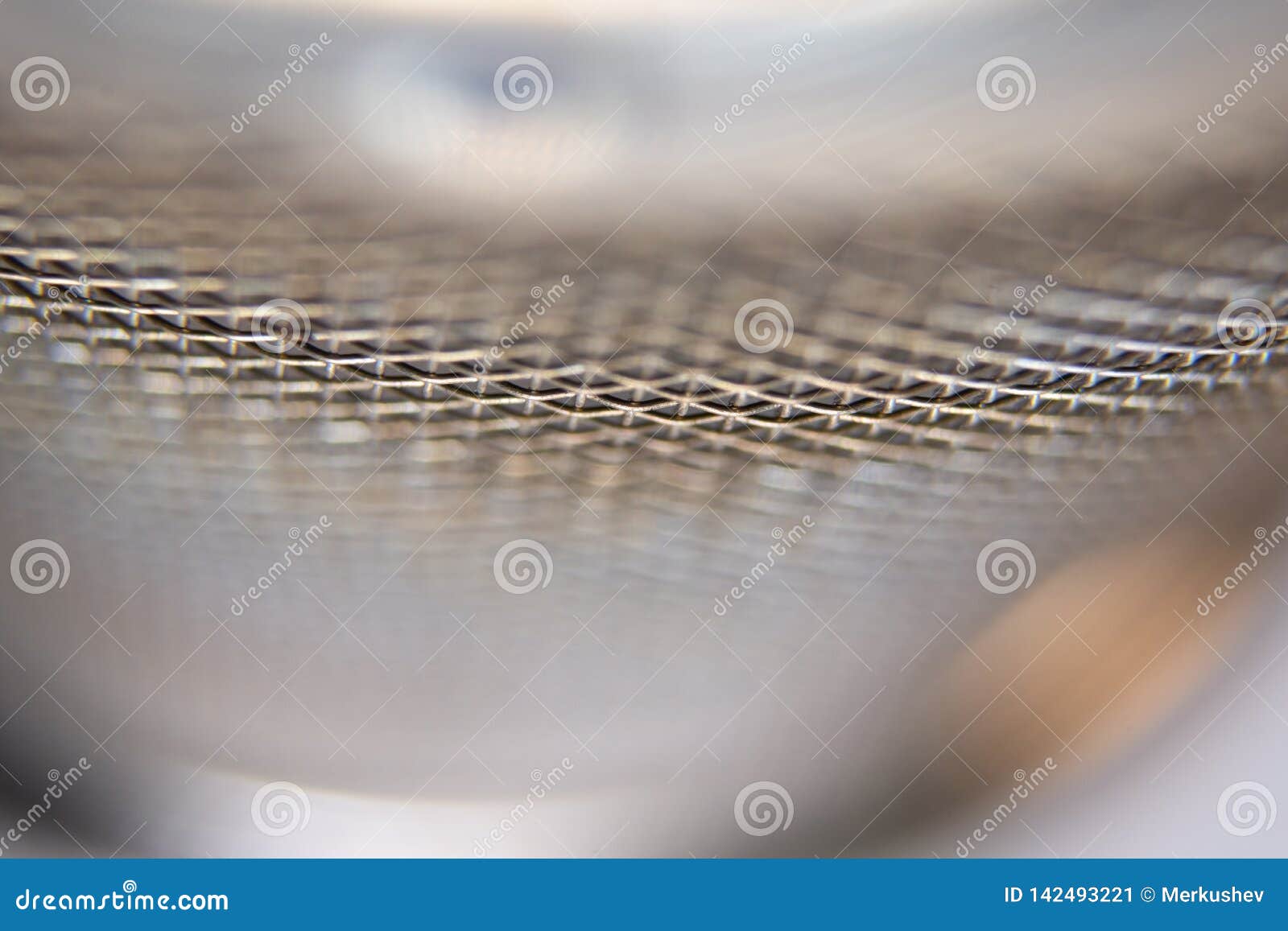Metal Wire Round Mesh Background or Texture. Close-up, Macro. Stock ...