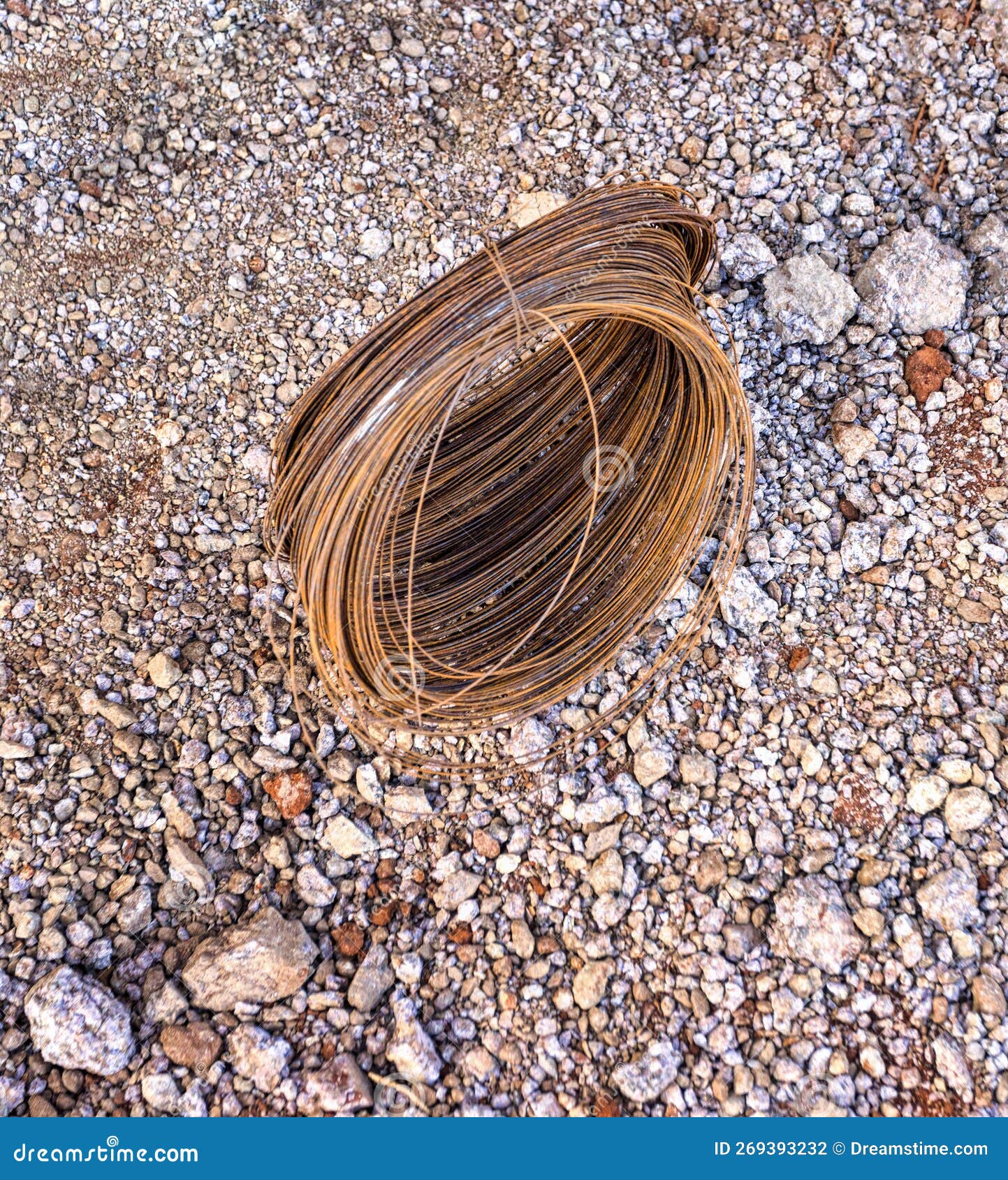 Metal wire spool stock photo. Image of construction - 269393232