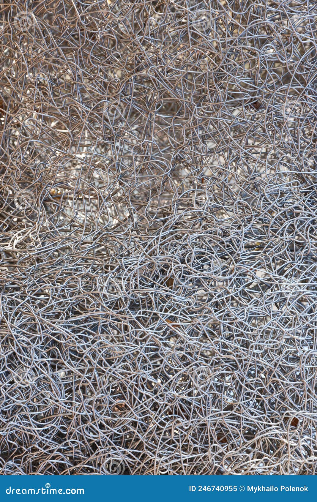 Metal Wire Texture Background in Full Screen. Scrap of Non-ferrous ...