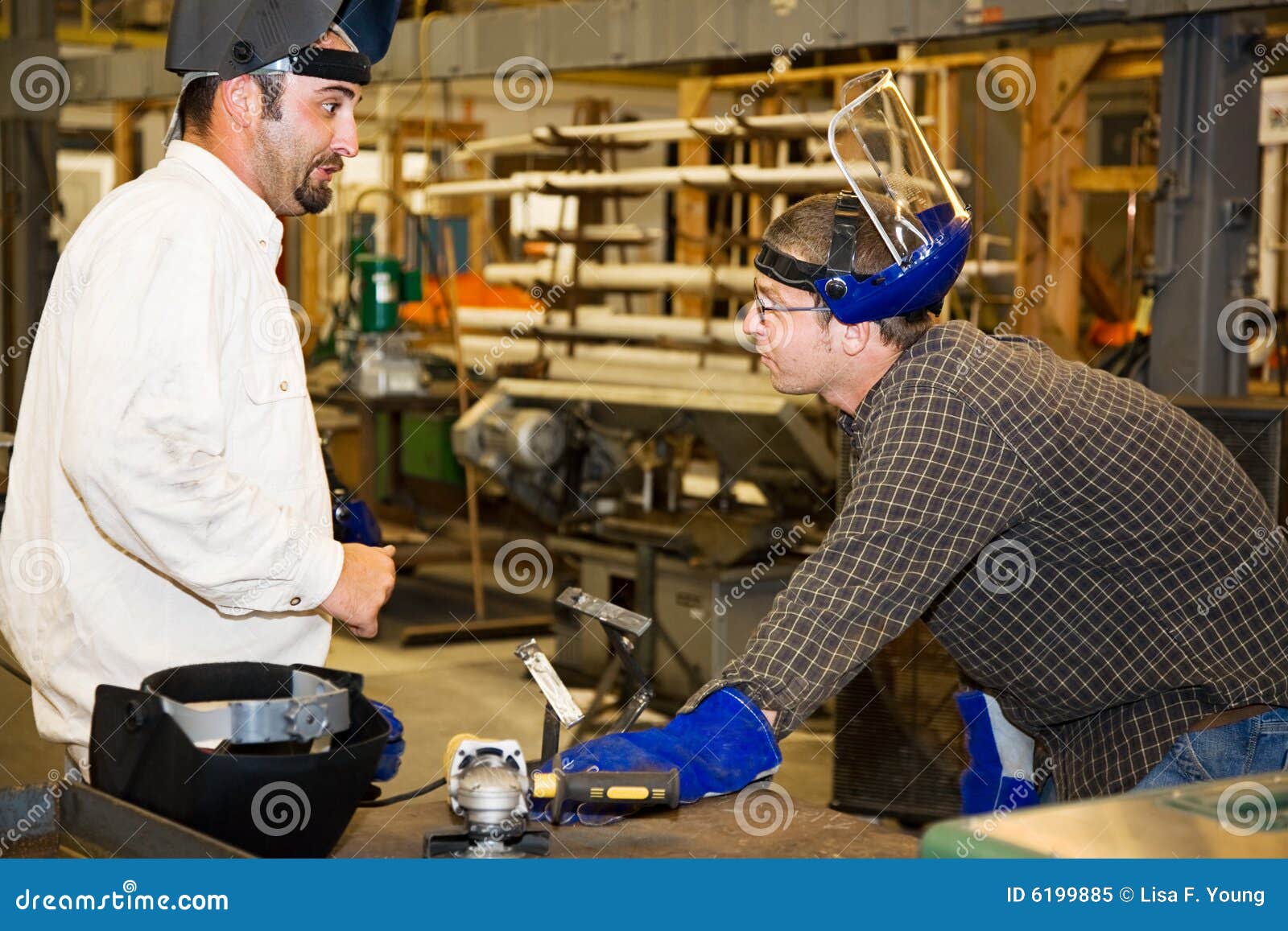 Metal Worker and Supervisor Stock Image - Image of gloves, people: 6199885