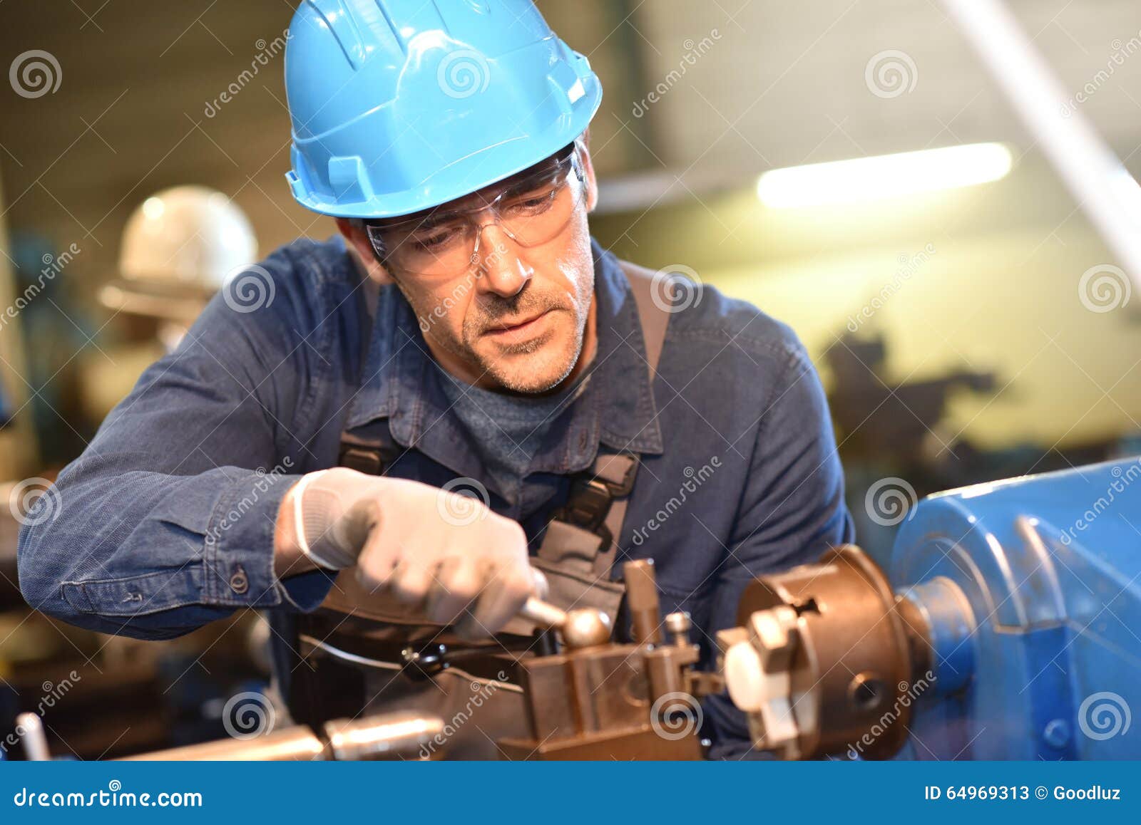 Metal Worker Using Machines Stock Image - Image of steel, industry ...