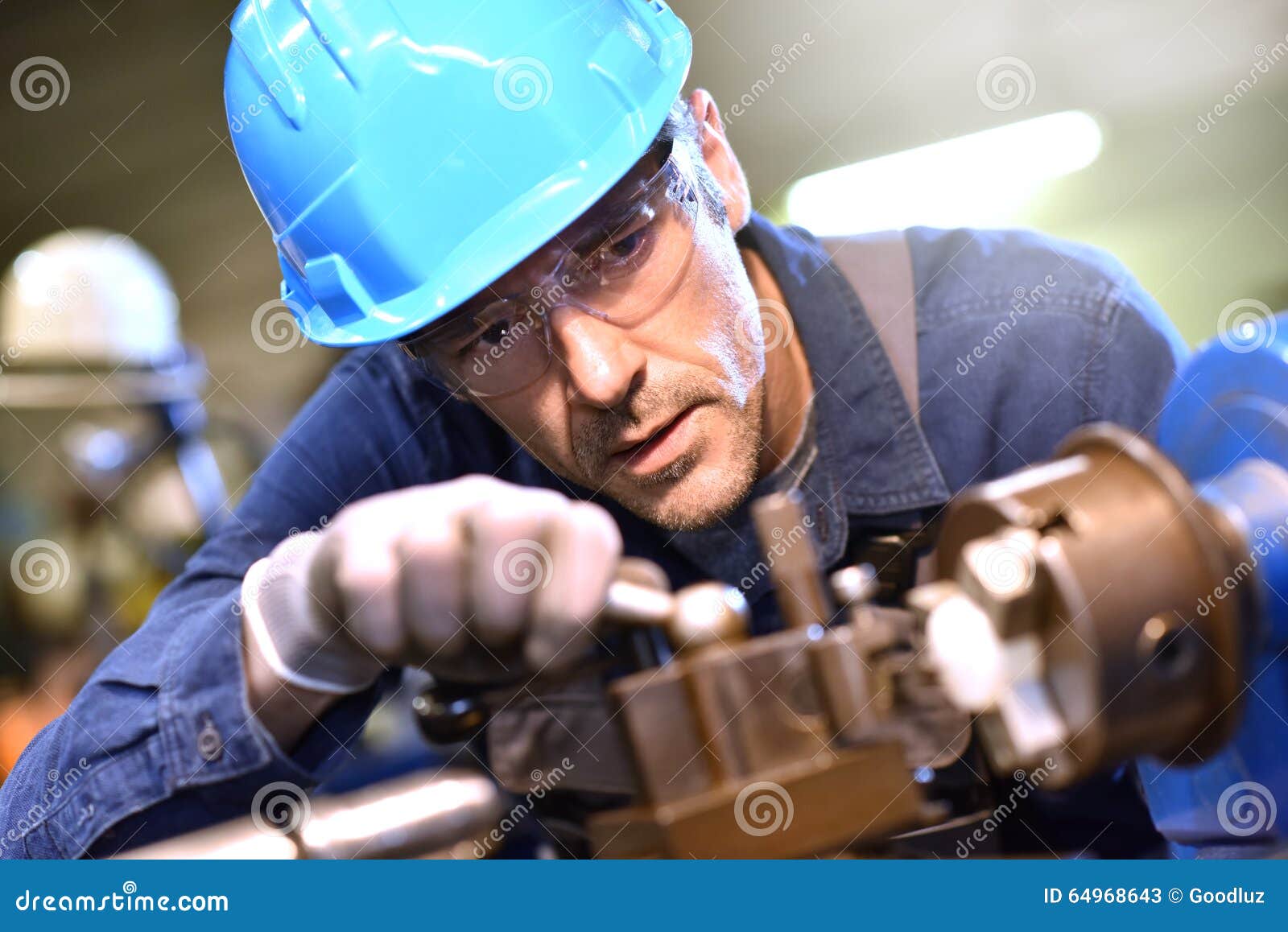 Metal worker at workshop stock image. Image of metal - 64968643