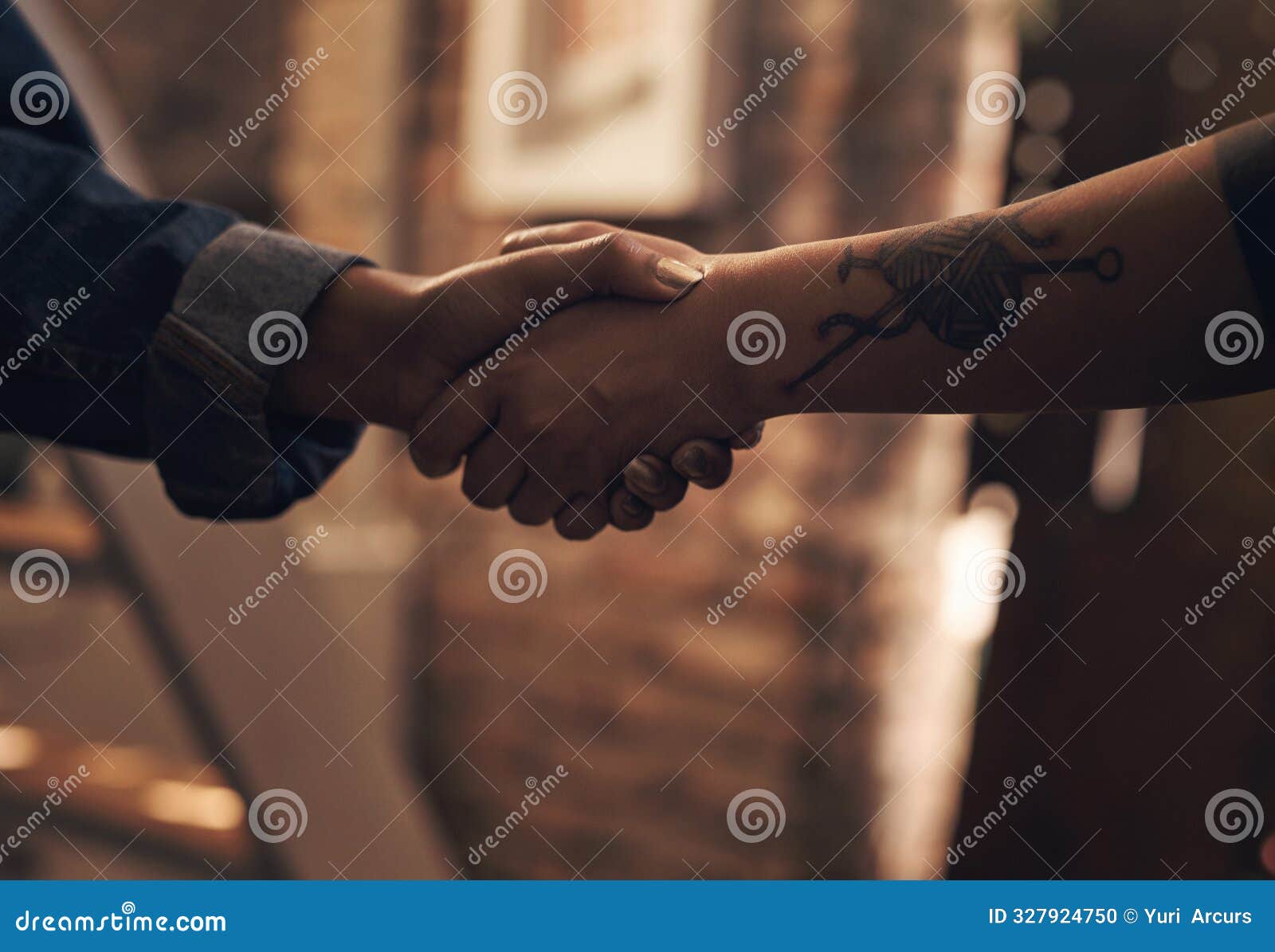 Metal, Workshop and People with Handshake for Greeting or Welcome ...