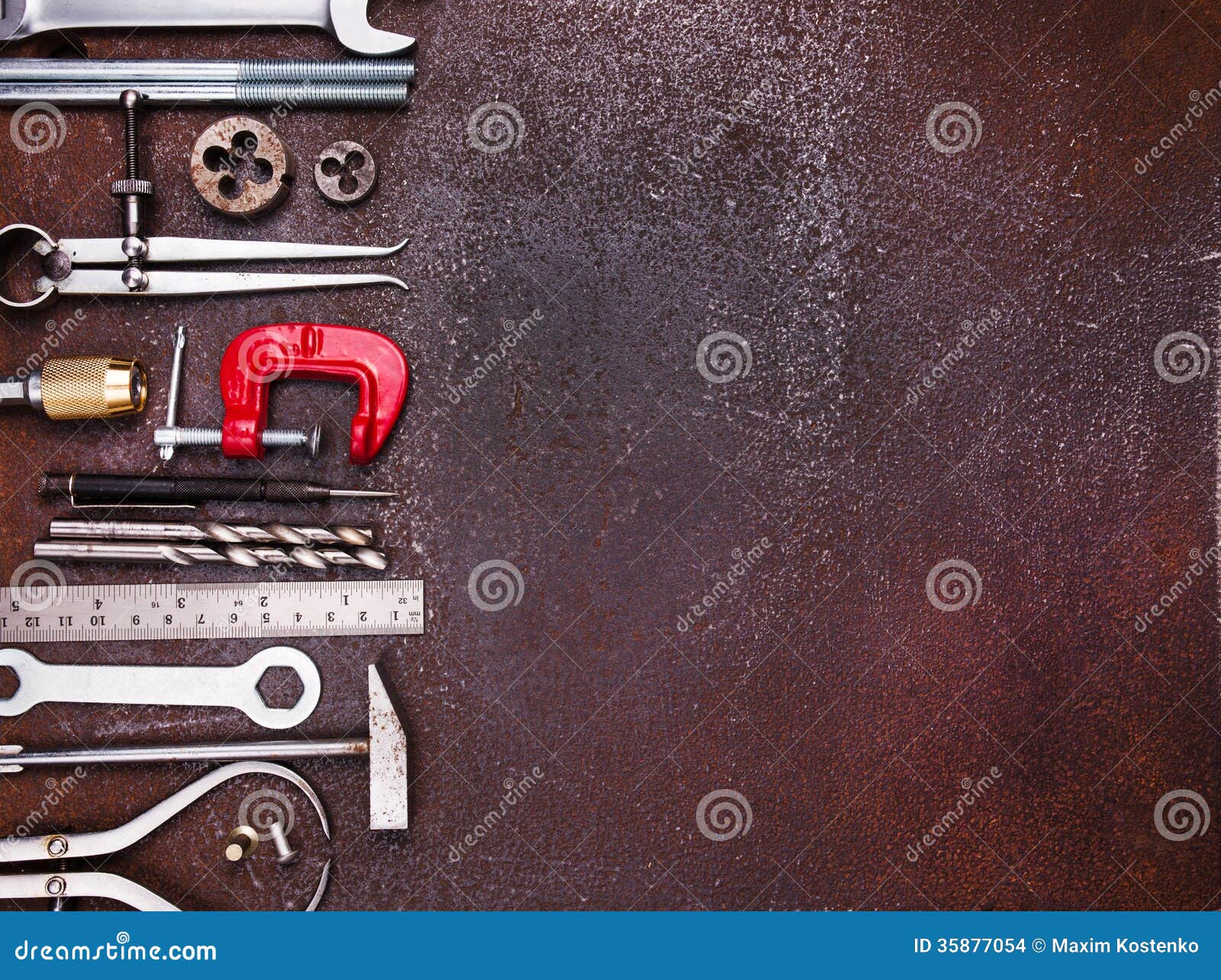 Metal workshop tools stock photo. Image of improvement - 35877054