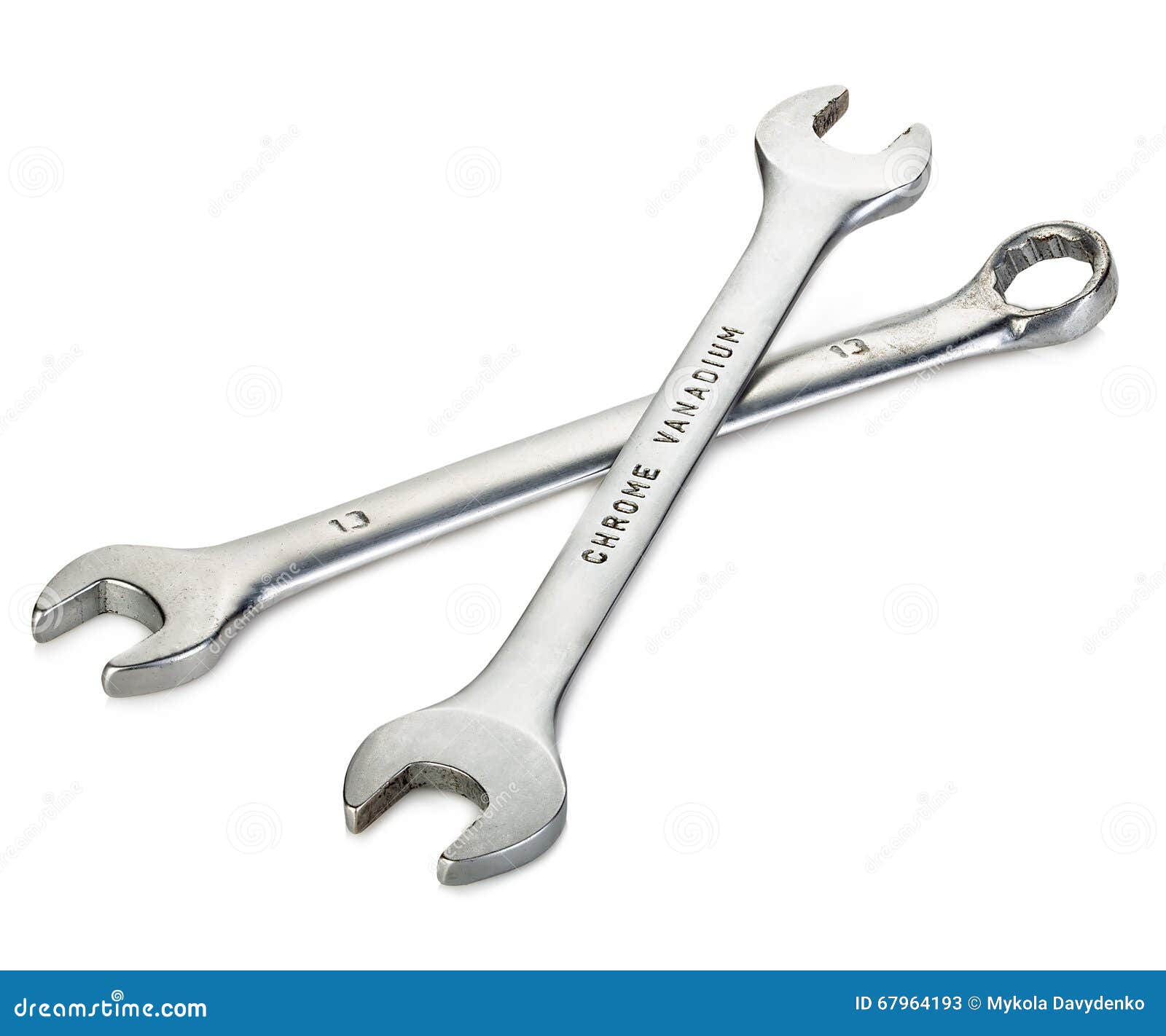 Metal Wrench Close-up Isolated on a White Background. Stock Image ...