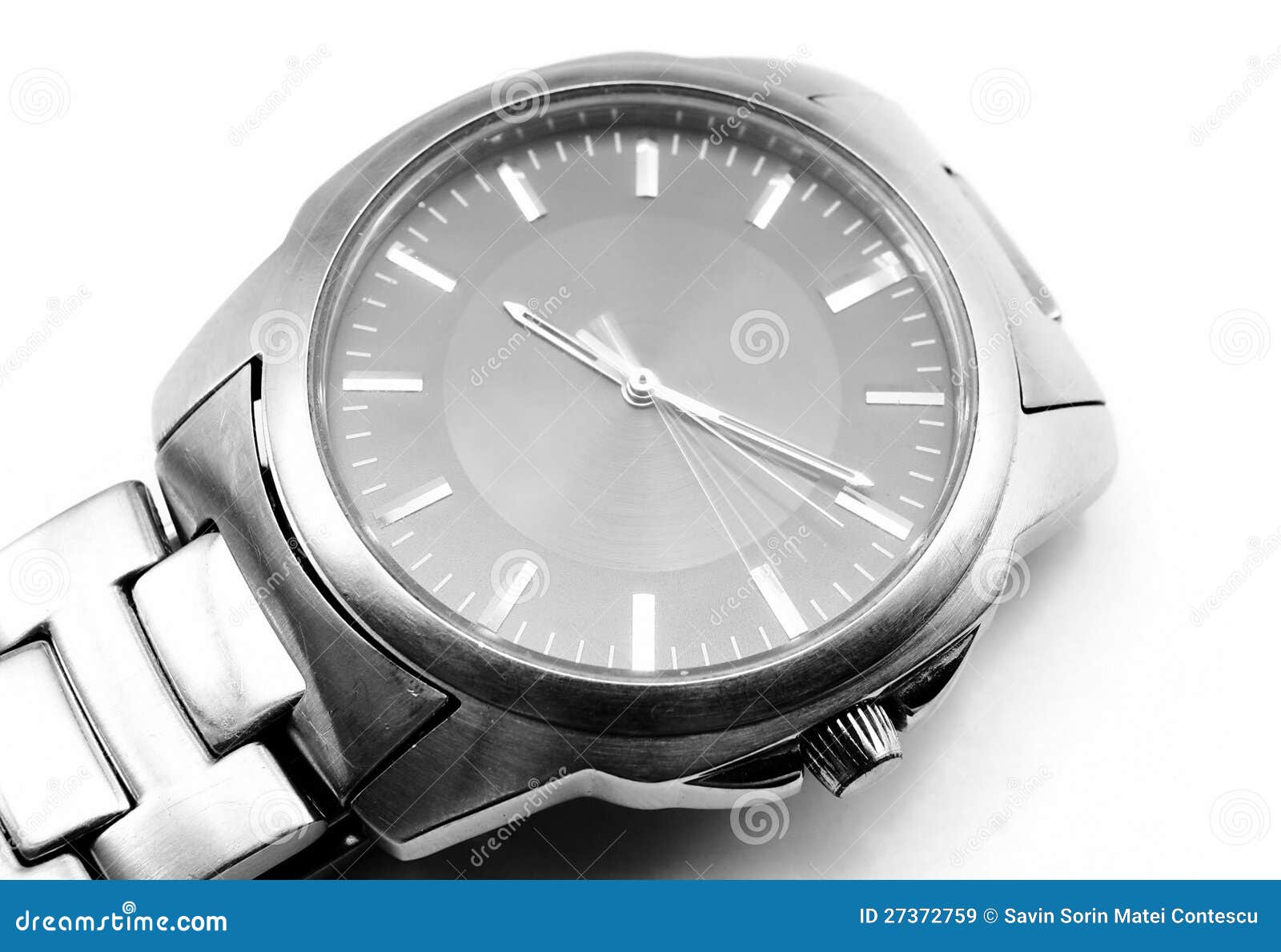 Metal wrist watch stock image. Image of clock, time, wrist - 27372759