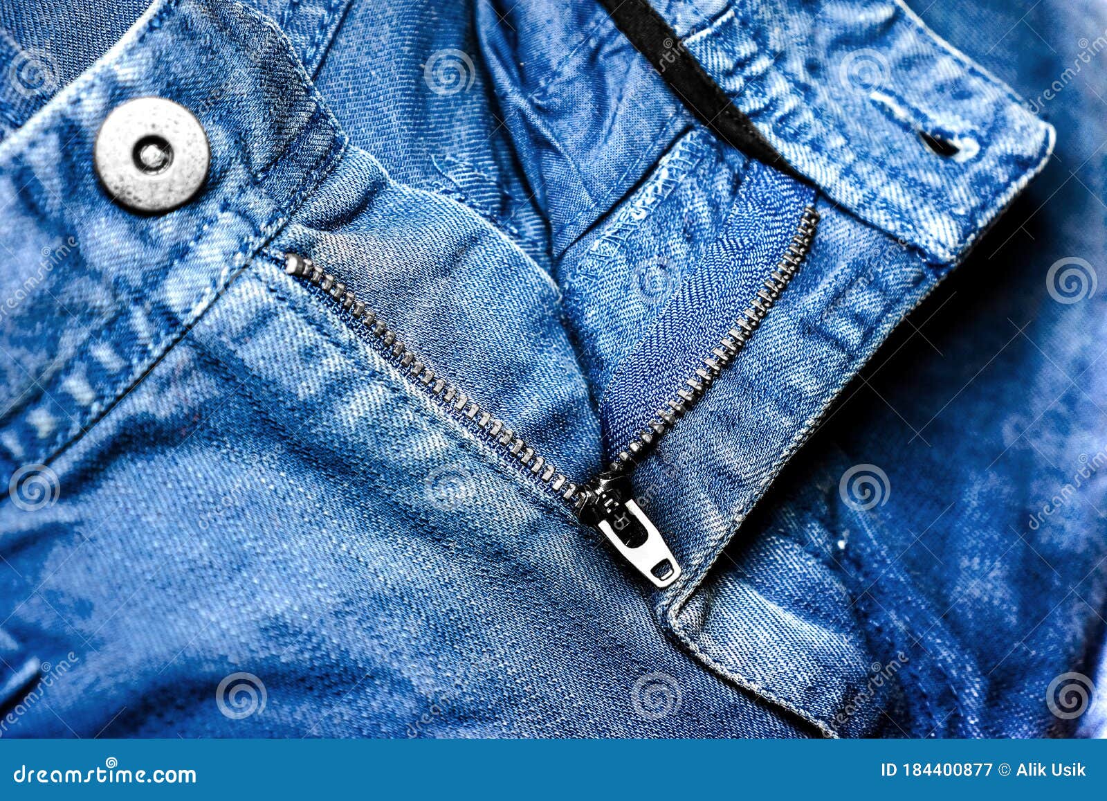 Metal Zipper on Blue Man Jeans Stock Image - Image of pants, cloth ...