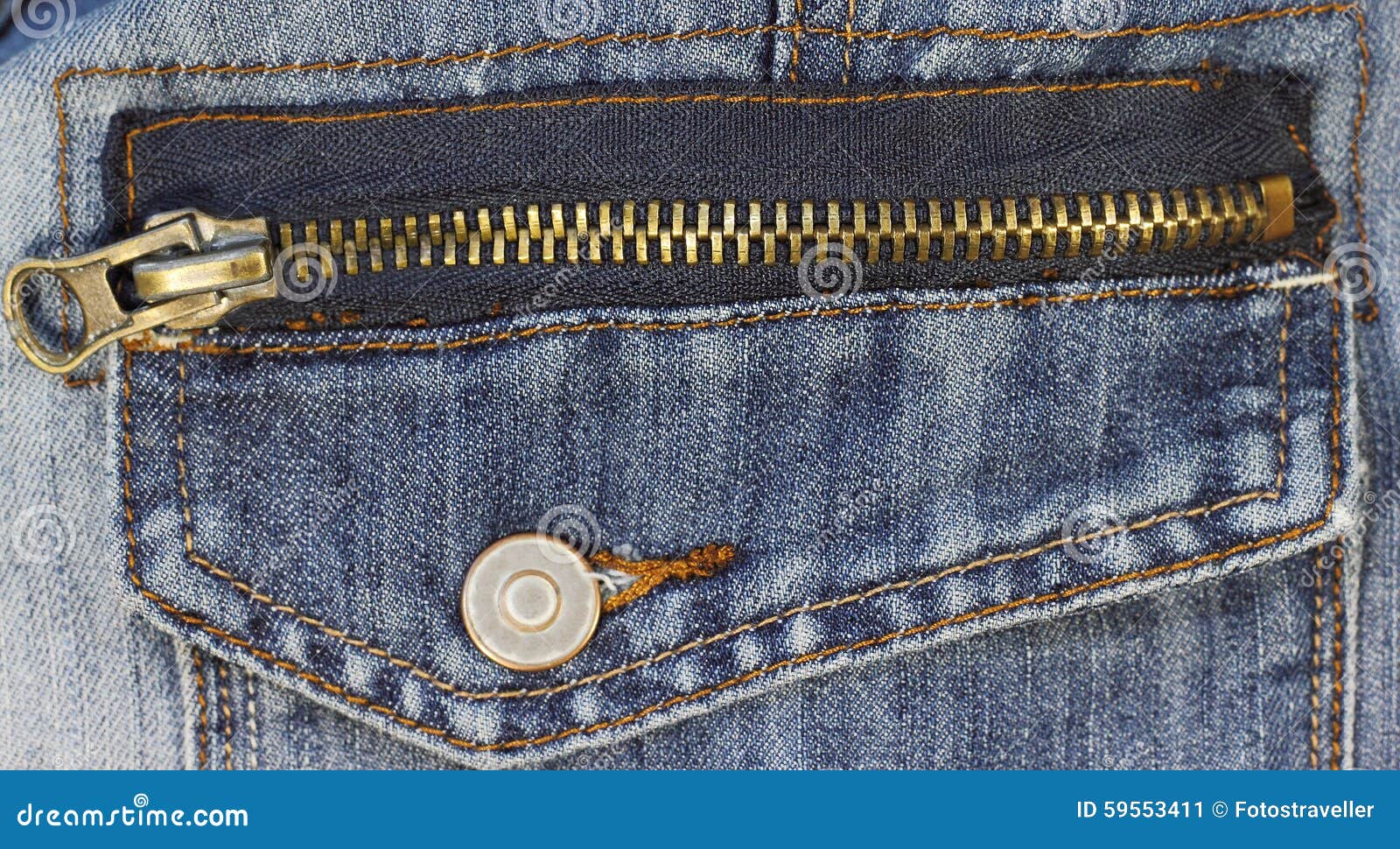 Metal zipper on jeans stock image. Image of jeans, cloth - 59553411