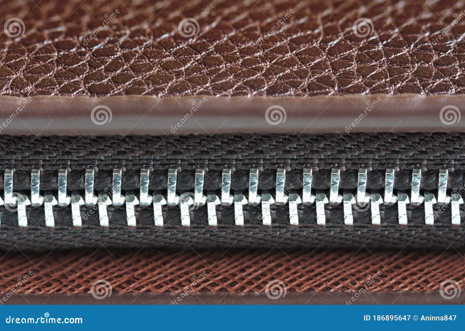 Metal Zipper Lock, Buttoned, Macro Stock Image - Image of design ...