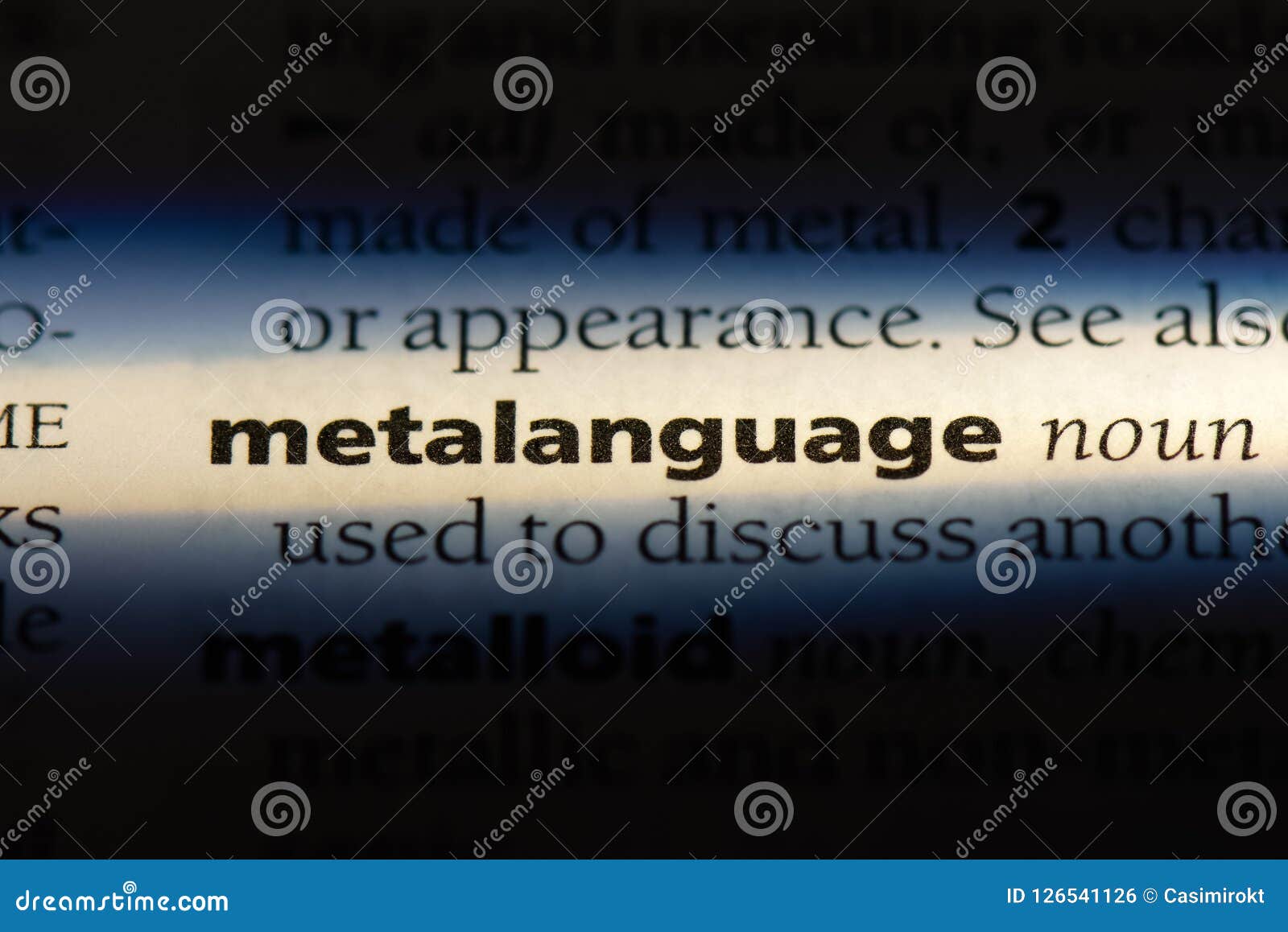 Metalanguage stock photo. Image of dictionary, text - 126541126